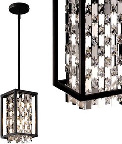 Toolight Toolight, stropní křišťálové svítidlo 1xE27 APP1110-1CP, černá, OSW-14001