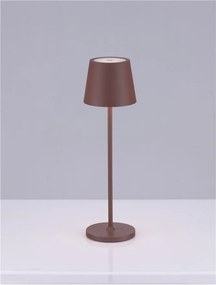 NV 9223403 Venkovní stolní lampa SEINA hnědý hliník a akryl LED 2W 2700K 5V DC IP54 vypínač na těle nabíjecí s PG základnou nebo USB C kabelem - NOVA LUCE