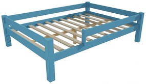 Dětská postel 8X8 01D se zábranou (Barva dřeva: barva modrá, Rozměr: 120 x 200 cm)