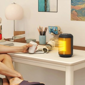 HOMCOM topidlo, 1500 W přímotop se 3 režimy, 24hodinovým časovačem, ochranou proti převrácení a přehřátí, 14 x 21,5 cm, černé