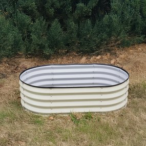 Vyvýšený záhon, béžová, ocel, SADAN TYP 3