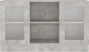 vidaXL Prosklená skříň 120 x 30,5 x 70 cm dřevotříska [815628] Barva: Černá
