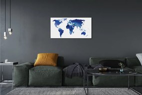 Obrazy na plátně modrá mapa 140x70 cm