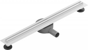 Mexen Flat nerezový sprchový žlab s rotačním 360° sifonem 60 cm, vzor SLIM, bílá, 1241060