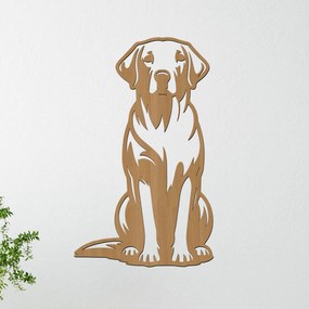 dřevo života Dřevěný obraz psa Labradora Zvolte rozměr (cm): 24x40, Zvolte barvu dekoru: Buk