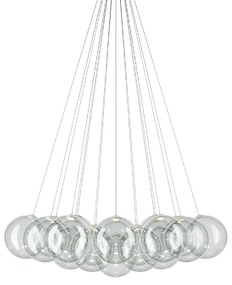 Lodes Random Cloud 19 ø28, závěsné svítidlo LED 19 x 5W 2700K, čiré sklo, rozměr 145x125cm