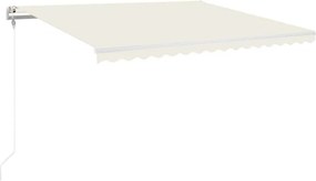 Automatická zatahovací markýza 450 x 350 cm krémová 3069007
