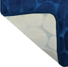 MSV PEBBLES tmavě modrá / Koupelnová předložka / 50 x 80 cm / polyeste