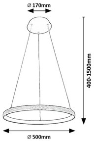 Rabalux 72258 - LED Lustr na lanku GRETE LED/32W/230V 3000K