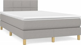 Box spring postel s matrací světle šedá 120 x 200 cm textil 3140601
