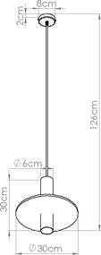 Sollux Lighting Závěsná lampa PELTA 1 černá/béžová