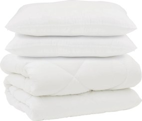 Duvet s polštáři s polštářem 3 ks Bílá Mikrovlákno a peří 3377897