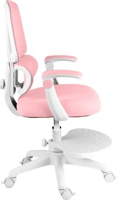 Dětská otočná židle Neoseat JUNI 023 — látka, pratelný potah, růžová