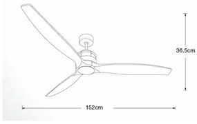 Lucci air 210508 - Stropní ventilátor AIRFUSION AKMANI pavlovnie/černá + DO