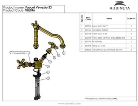 Rubineta Dřezová baterie VENEZIA V-33  - OLBAV33