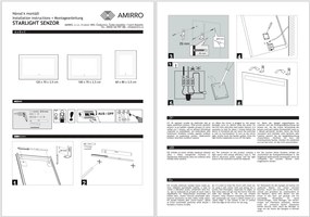 Starlight LED zrcadlo na chodbu do předsíně nástěnné do koupelny 412-382