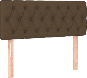 Box spring postel s matrací tmavě hnědá 120x190 cm textil 3269796