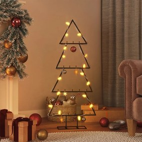 Kovový vánoční stromeček dekorace černý 125 cm - Default Title