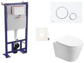 Cenově zvýhodněný závěsný WC set SAT do lehkých stěn / předstěnová montáž+ WC SAT Infinitio SIKOSSIN76
