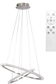 Toolight Toolight, LED závěsné osvětlení 60cm, 38W, 3500lm + dálkové ovládání, LHJ045-CP2, broušená ocel, OSW-50050