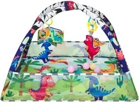KikkaBoo Hrací deka s hrazdou a míčky Dino Forest / 78 × 75 × 50 cm