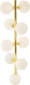 Bílé/ve zlaté barvě kovové závěsné svítidlo se skleněným stínidlem ø 27 cm Trieste – Premier Housewares