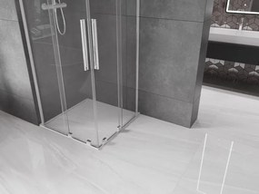 Mexen Velar L Duo, sprchový kout s posuvnými dveřmi 100 x 100 cm, 8mm čiré sklo, chromová, 871-100-100-02-03-01
