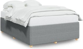 Rám postele bez matrace světle šedý 140 x 200 cm textil 3284942