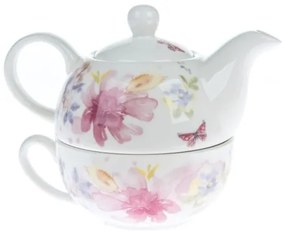 Bílá porcelánová čajová souprava – Dakls