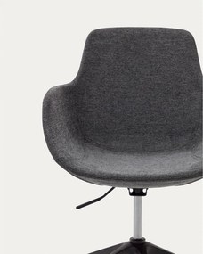 Tmavě šedá čalouněná jídelní židle Tissiana – Kave Home