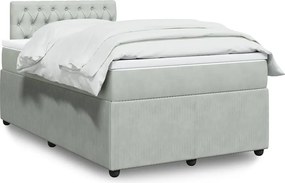 Box spring postel s matrací světle šedá 120 x 200 cm samet 3287716