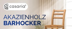 Barová stolička sada 2 ks z akáciového dřeva