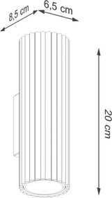 Sollux Lighting Nástěnné svítidlo KARBON 20 červené okrové