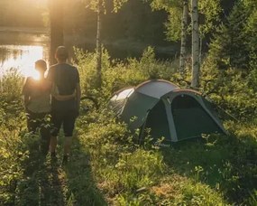 Outwell Earth 2 zelená / Stan pro 2 osoby / Tunelový / 2 místnosti