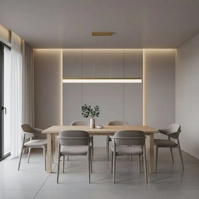 Toolight Toolight, LED stropní svítidlo 120cm, APP1694-CP, zlatá matná, OSW-07891