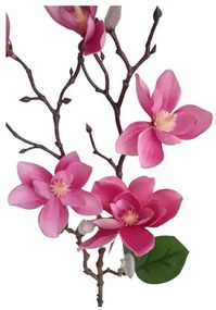 Umělá větvička Magnolie tmavě růžová, 64 cm