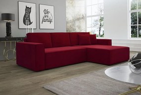 Casarredo - Komfort nábytek Rohová sedací souprava MORTANA rozkládací s úložným prostorem, červená Kronos 02
