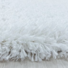 Ayyildiz, Kusový koberec Fluffy Shaggy 3500 white, 60x110, bílá, ložnice