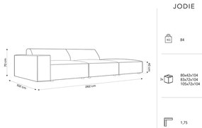 Béžová rohová pohovka z textilie bouclé (pravý roh) Jodie – Micadoni Home
