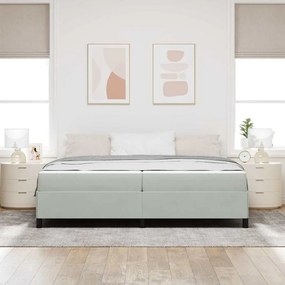 Rám postele Světle šedá 200 x 200 cm textil 3399084