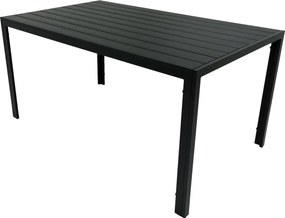 Zahradní kovový stůl ALLEN 150 x 90 x 74 cm černý