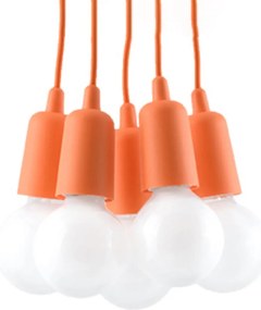 Sollux Lighting Závěsné svítidlo DIEGO 5 oranžové