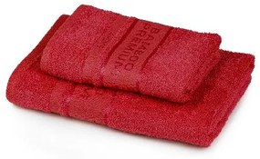 4home Koupelnový textil - Sada ručníku a osušky, červená 225853