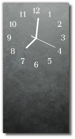 Skleněné hodiny vertikální Mramorová stěna šedá