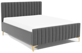 Eka Čalouněná postel SUTRA+ 160x200 cm Barva látky Trinity: (2315) Tmavá šedá, Úložný prostor: S dřevěným rámem úložného prostoru