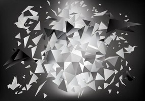 Postershop Fototapeta: Černobílé origami (1) - 254x368 cm