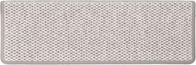 Samolepicí nášlapy na schody sisal 15 ks 65 x 21 x 4 cm platina 326882