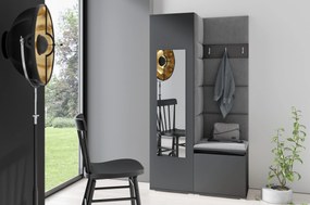 Eka Předsíňová stěna s čalouněnými panely Trinity 13 - Grafit / Tmavá šedá 2315