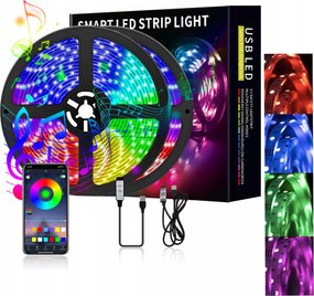 Rgb Led Pásek 5M 12V/230V Barevný Pro Dálkové Ovládání S Aplikací Pro Napájení