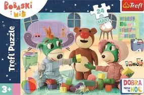 Trefl - Puzzle - Dobrou noc, Treflíci: Hry před spaním MAXI / 24 dílků